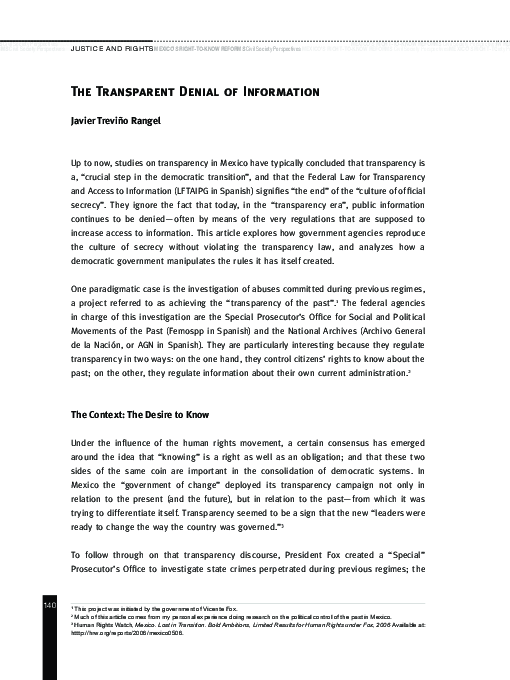 (PDF) Transparent denial of information