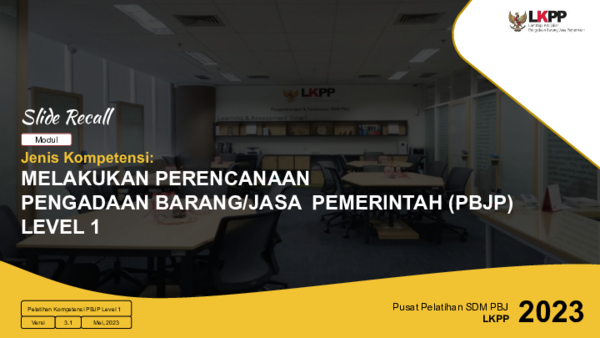 (PDF) Pusat Pelatihan SDM PBJ LKPP Jenis Kompetensi: MELAKUKAN ...