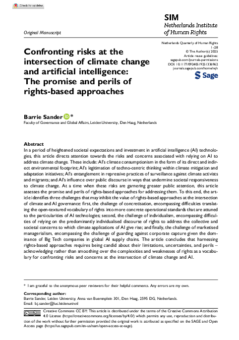 (PDF) Confronting risks at the intersection of climate change and artificial intelligence: The ...