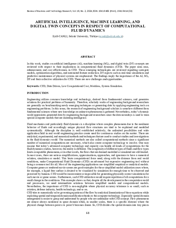 (PDF) ARTIFICIAL INTELLIGENCE, MACHINE LEARNING, AND DIGITAL TWIN CONCEPTS IN RESPECT OF ...