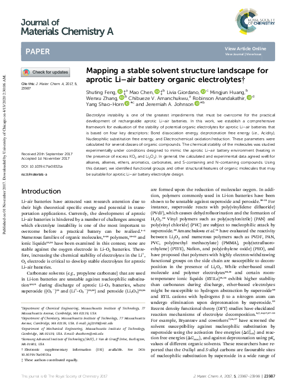 (PDF) Mapping a stable solvent structure landscape for aprotic Li–air ...