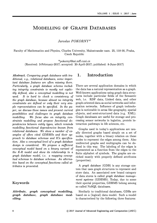 (PDF) Modelling of Graph Databases