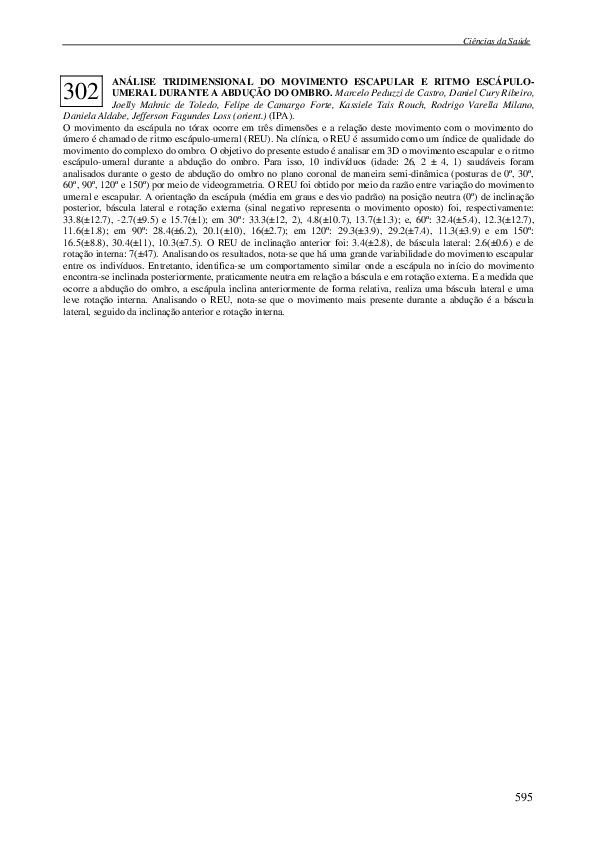 (PDF) Análise tridimensional do movimento escapular e ritmo escápulo ...