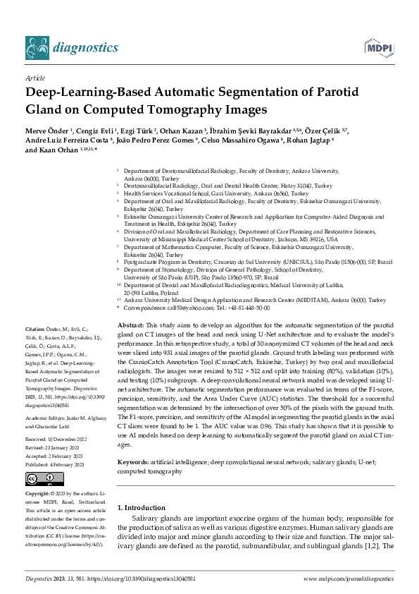 (PDF) Deep-Learning-Based Automatic Segmentation of Parotid Gland on ...