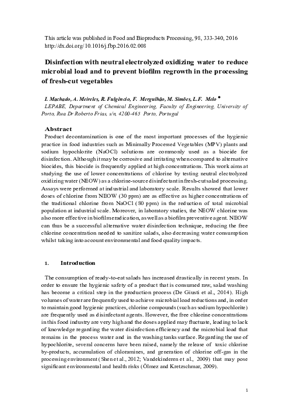 (PDF) Disinfection with neutral electrolyzed oxidizing water to reduce ...
