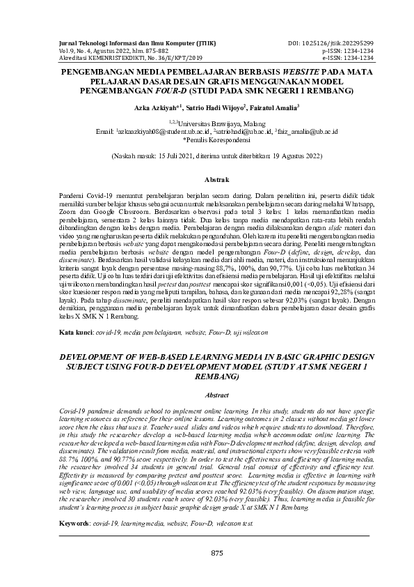 (PDF) Pengembangan Media Pembelajaran Berbasis Website pada Mata Pelajaran Dasar Desain Grafis ...