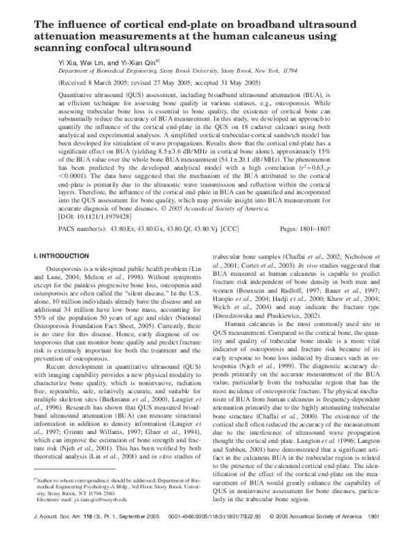 (PDF) The influence of cortical end-plate on broadband ultrasound ...