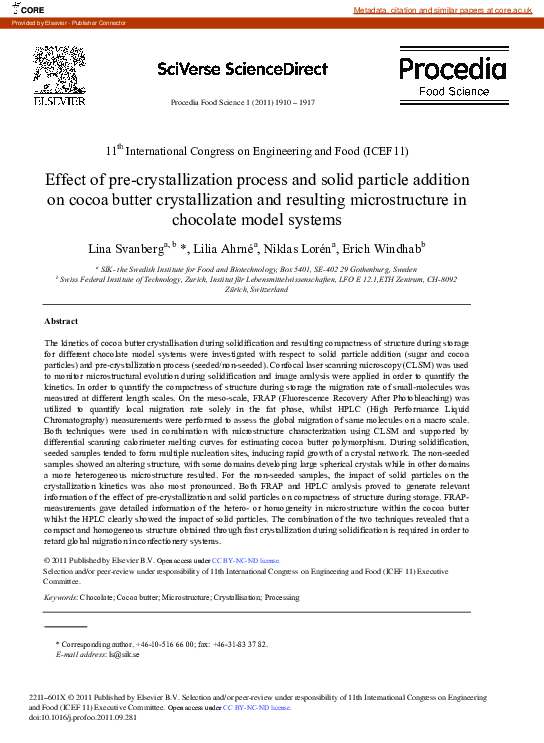 (PDF) Effect of Pre-Crystallization Process and Solid Particle Addition ...