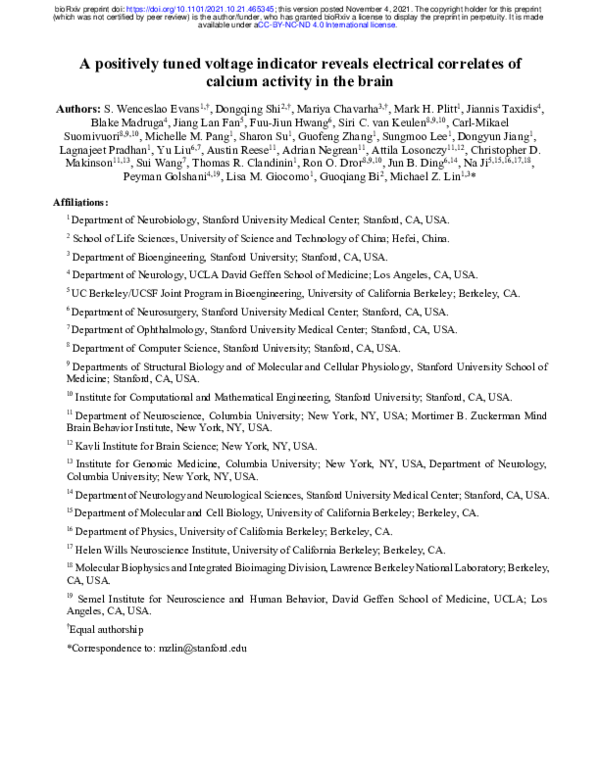 (PDF) A positively Tuned Voltage Indicator Reveals Electrical ...