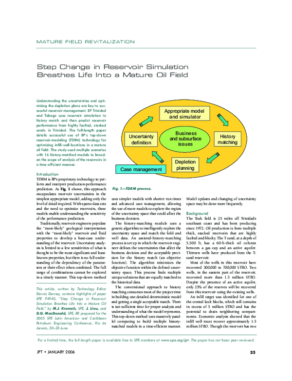 (PDF) Step Change in Reservoir Simulation Breathes Life Into a Mature ...