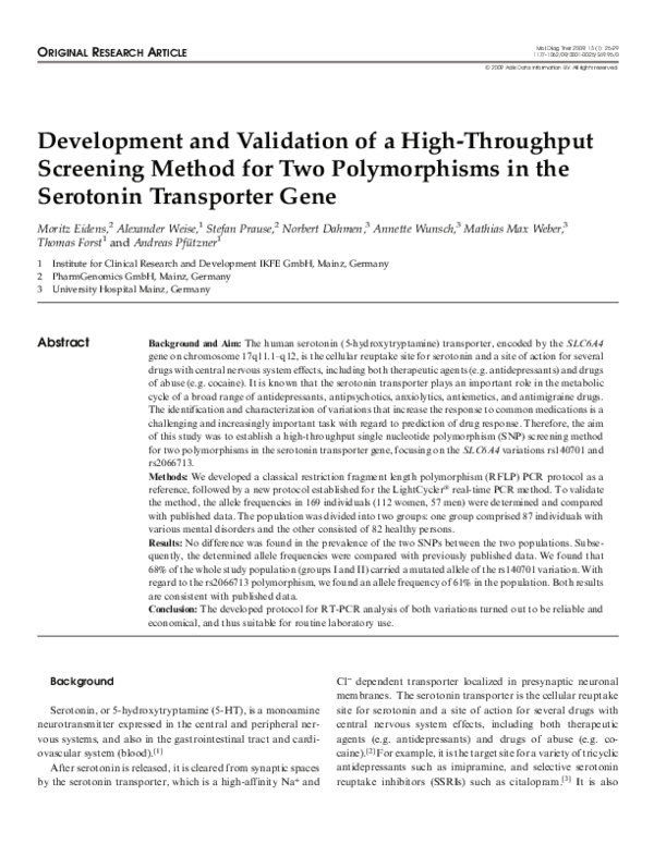 (PDF) Development and validation of a high-throughput high-performance liquid chromatographic ...