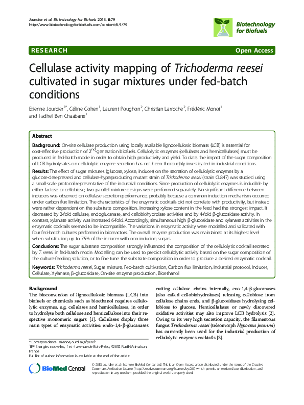 (PDF) Cellulase activity mapping of Trichoderma reesei cultivated in ...