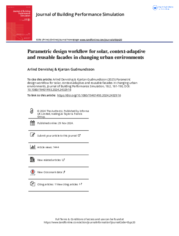 (PDF) Parametric design workflow for solar, context-adaptive and ...