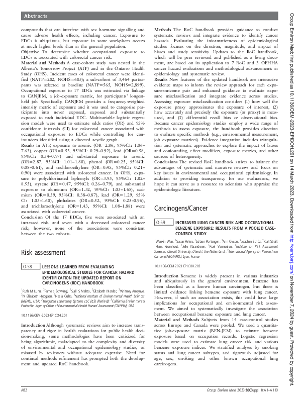 (PDF) O-58 Lessons learned from evaluating epidemiological studies for ...