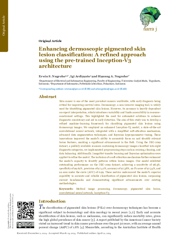 (PDF) Enhancing dermoscopic pigmented skin lesion classification: A refined approach using the ...