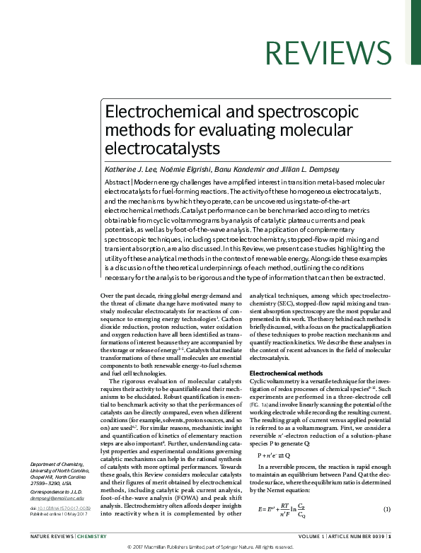 (PDF) Electrochemical and spectroscopic methods for evaluating ...