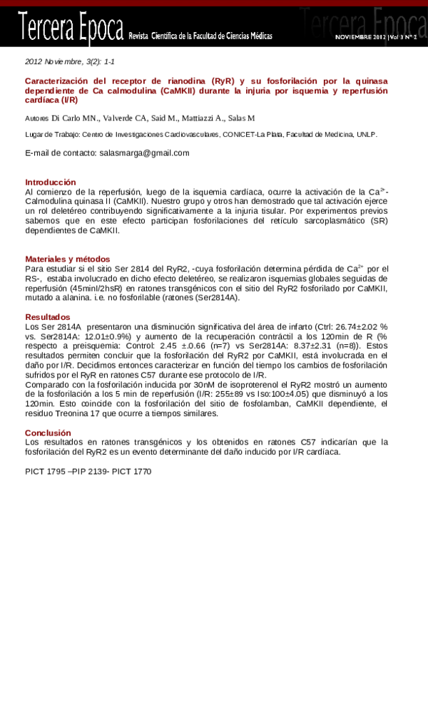 (PDF) Caracterización del receptor de rianodina (RyR) y su ...