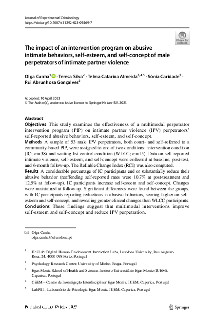 (PDF) The impact of an intervention program on abusive intimate ...