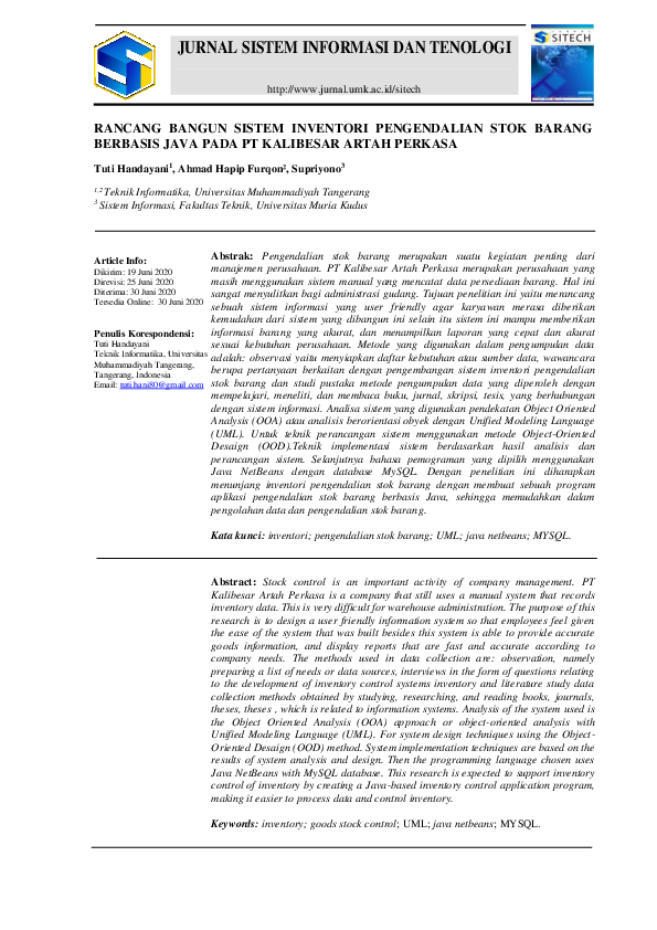 (PDF) Rancang Bangun Sistem Inventori Pengendalian Stok Barang Berbasis ...