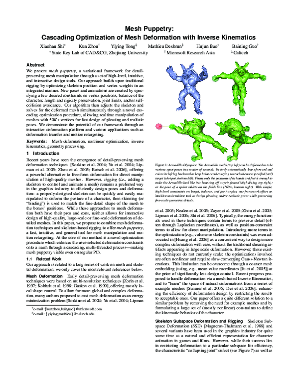 (PDF) Mesh puppetry