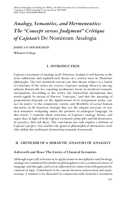 (PDF) Analogy, Semantics, and Hermeneutics: The “Concept versus ...