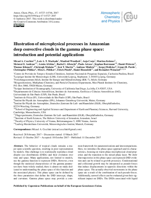 (PDF) Illustration of microphysical processes in Amazonian deep ...