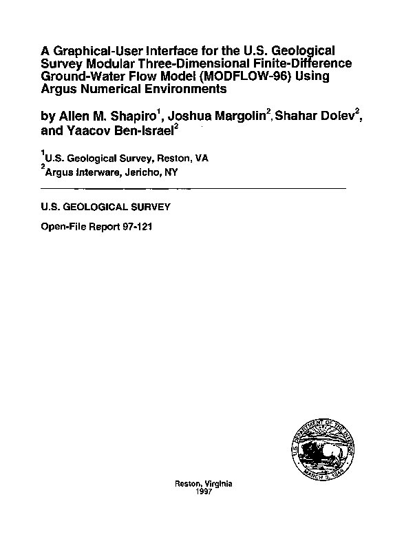 (PDF) A Graphical-User Interface for the U.S. Geological Survey modular ...