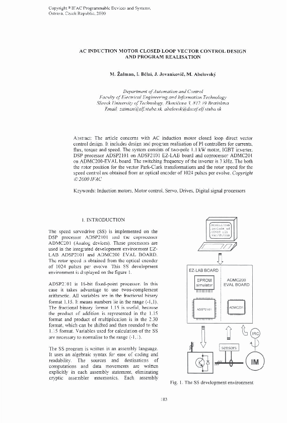 (PDF) AC Induction Motor Closed Loop Vector Control Design and Program ...