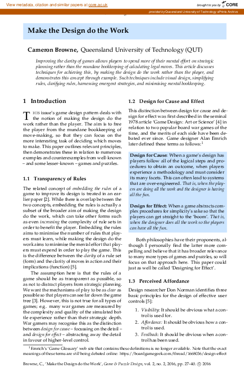 (PDF) Make the design do the work