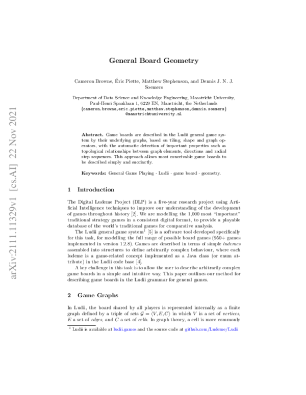 (PDF) General Board Geometry
