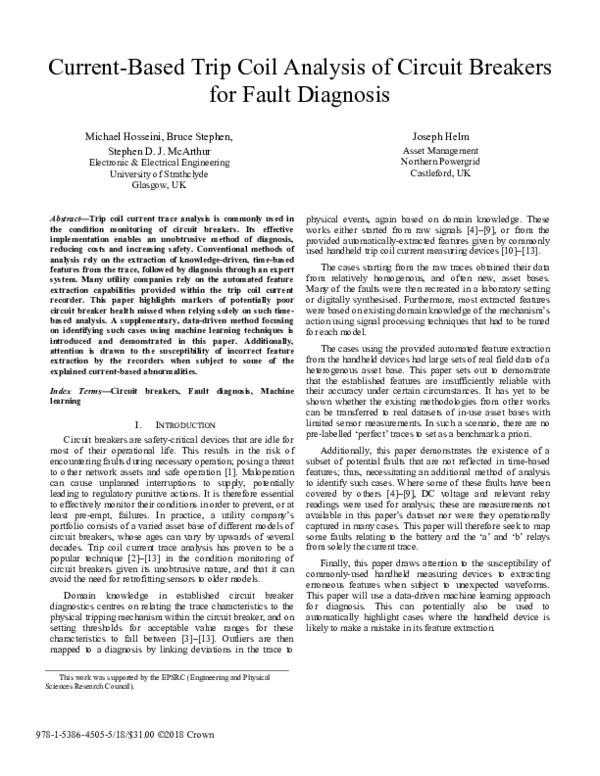 (PDF) Current-Based Trip Coil Analysis of Circuit Breakers for Fault ...