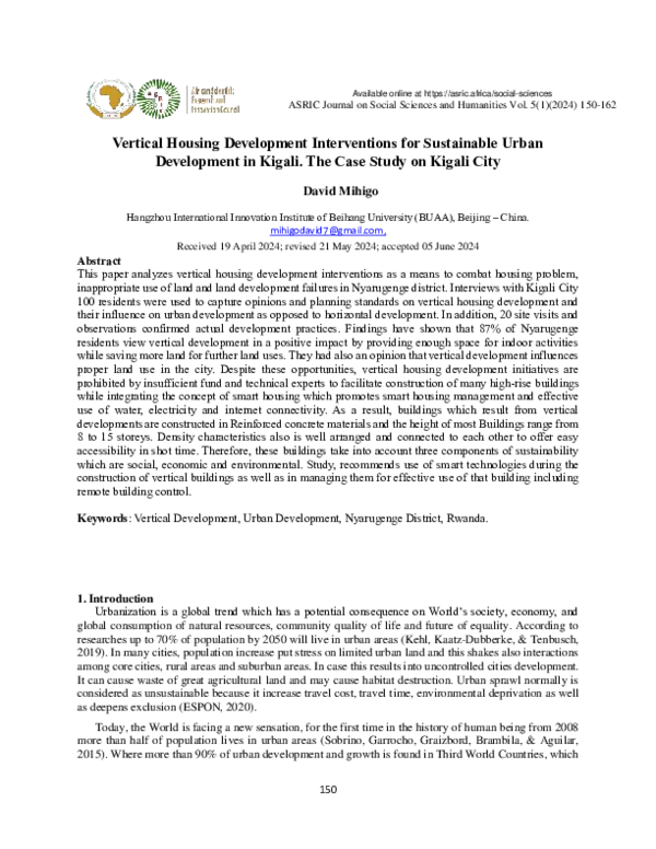 (PDF) Vertical Housing Development Interventions for Sustainable Urban ...