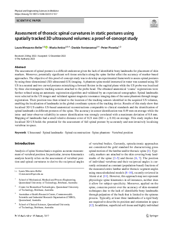 (PDF) Assessment of thoracic spinal curvatures in static postures using ...