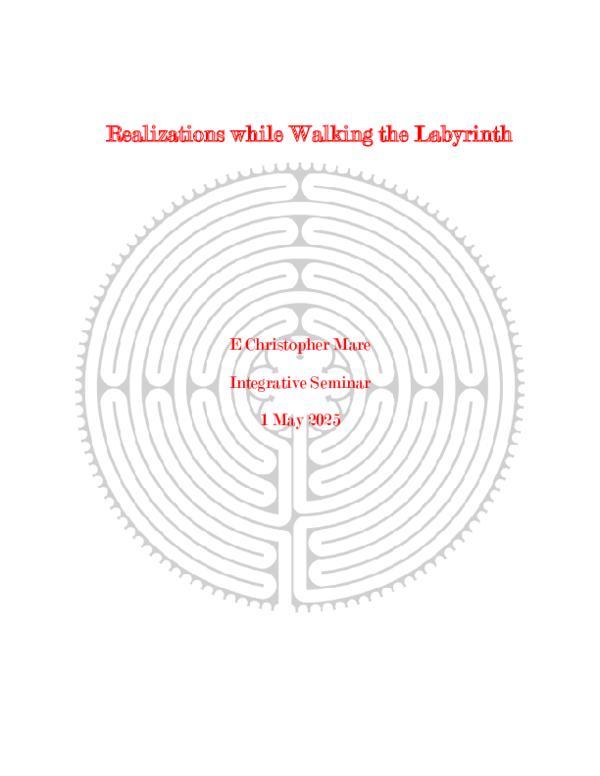 (PDF) Realizations while Walking the Labyrinth