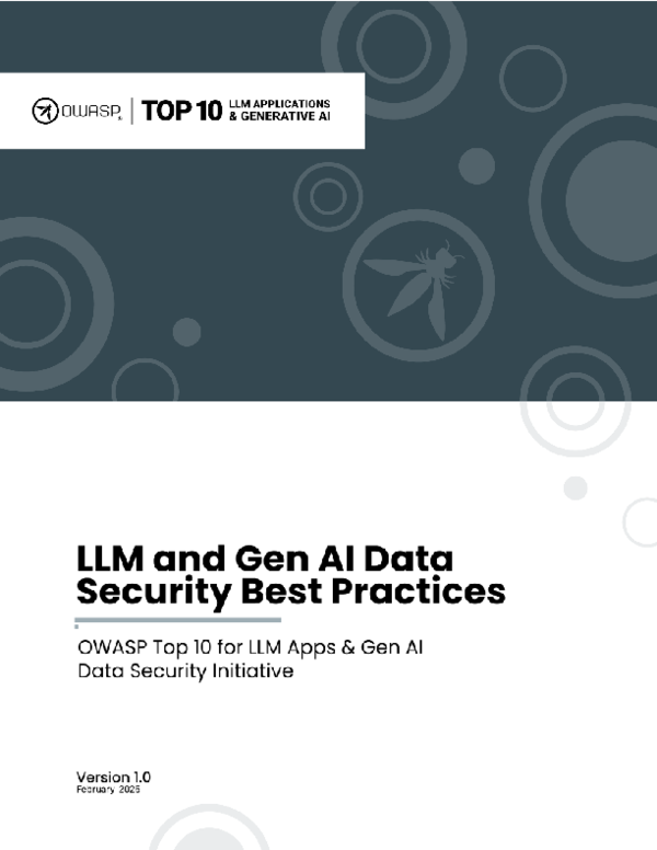 (PDF) LLM and Gen AI Data Security Best Practices
