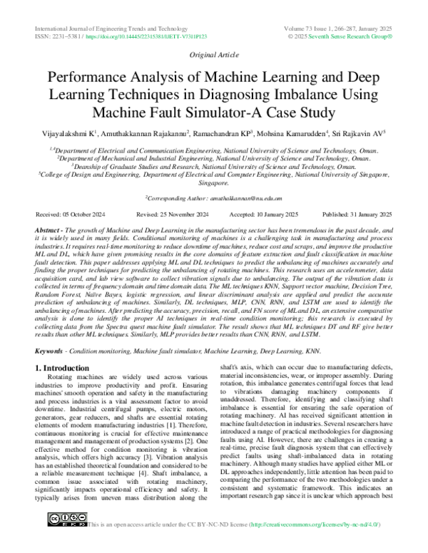 (PDF) Performance Analysis of Machine Learning and Deep Learning Techniques in Diagnosing ...