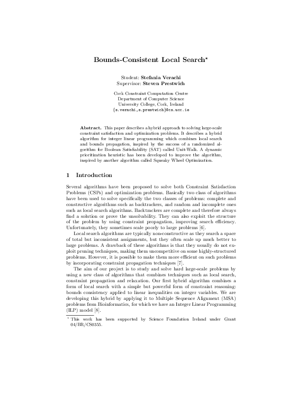 (PDF) Bounds-Consistent Local Search