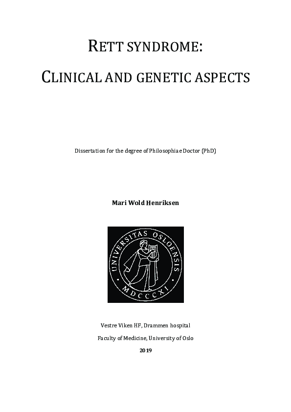 (PDF) Genetic and clinical variations in a Norwegian sample diagnosed ...