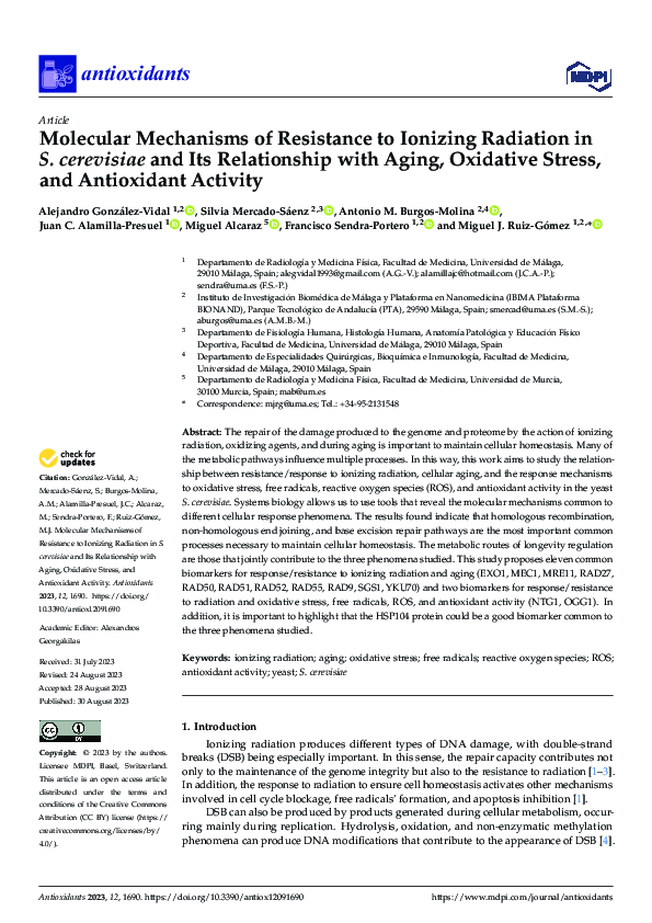(PDF) Molecular Mechanisms of Resistance to Ionizing Radiation in S ...
