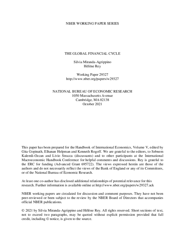 (PDF) The Global Financial Cycle