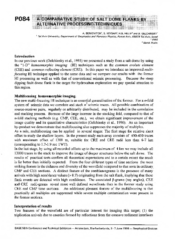 (PDF) A Comparative study of salt dome flanks by alternative processing ...