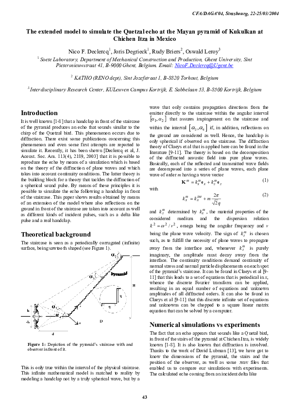 (PDF) The extended model to simulate the Quetzal echo at the Mayan ...