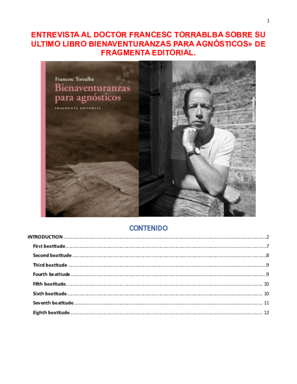 (PDF) FRANCESC TORRALBA SOBRE BIENAVENTURANZAS PARA AGNÓSTICOS