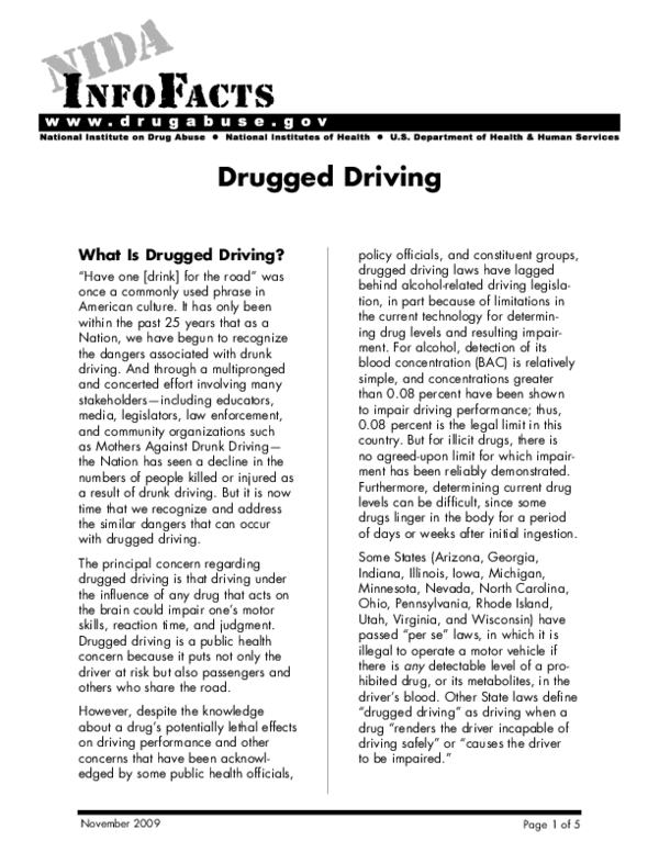 (PDF) Drugged driving