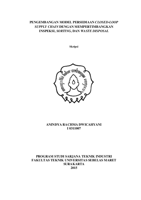 (PDF) Pengembangan Model Persediaan Closed-Loop Supply Chain dengan Mempertimbangkan Inspeksi ...