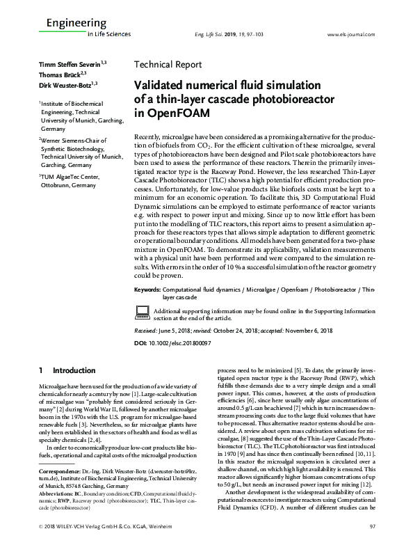 (PDF) Validated numerical fluid simulation of a thin-layer cascade ...