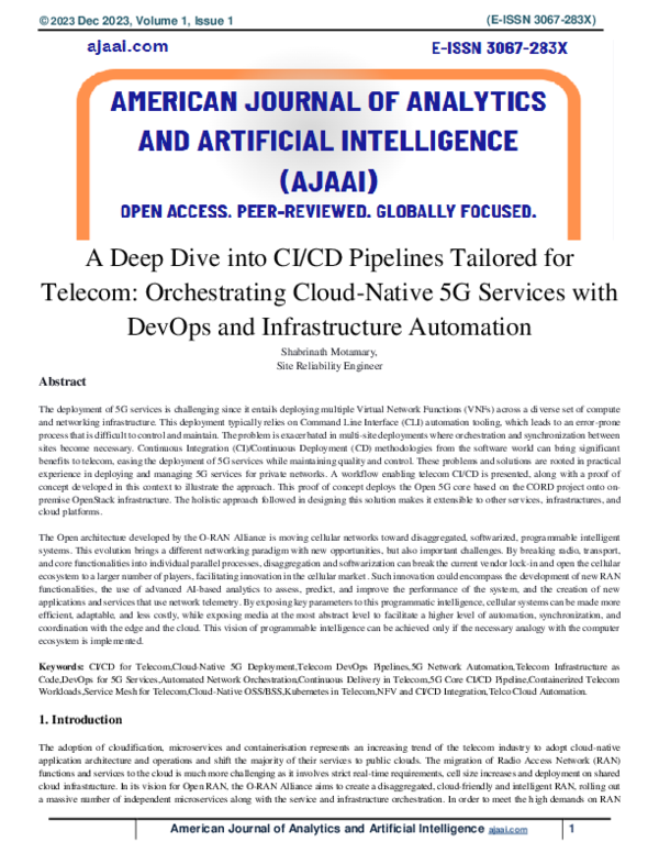 (PDF) A Deep Dive into CI/CD Pipelines Tailored for Telecom: Orchestrating Cloud-Native 5G ...