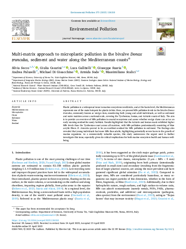 (PDF) Multi-matrix approach to microplastic pollution in the bivalve ...