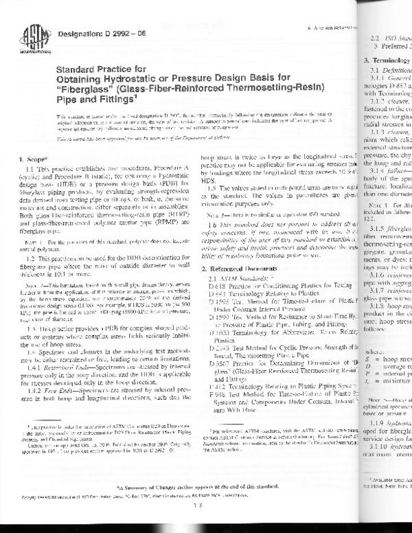 (PDF) ASTM D2992 06 Standard Practice for Obtaining Hydrostatic ...