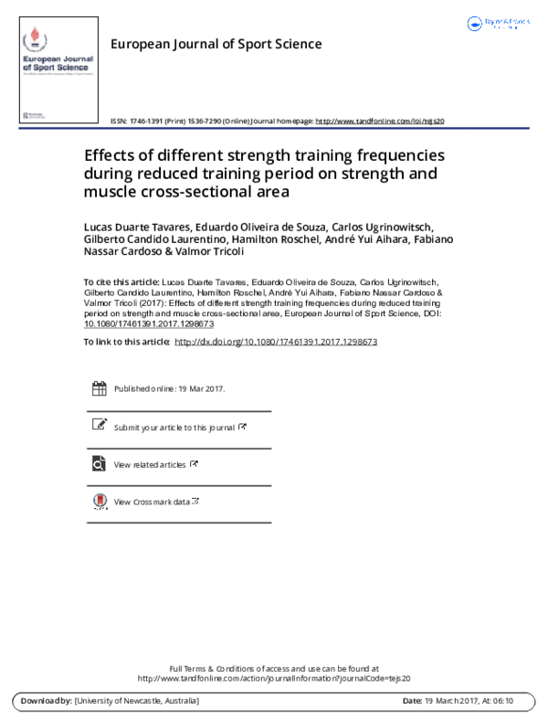(PDF) Effects of different strength training frequencies during reduced ...